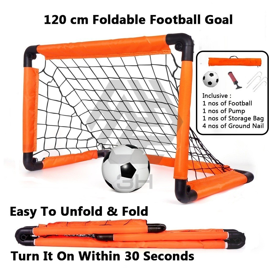 3H 🥅FOLDABLE FOOTBALL GOAL SET c/w BOLA SEPAK - Untuk Aktiviti Indoor ...