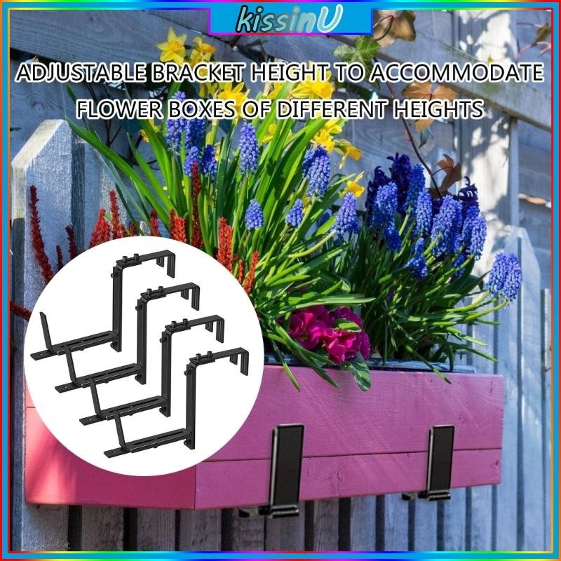 kiss Wall Mount Flower Box Brackets Outdoor Window Planter Mounting ...