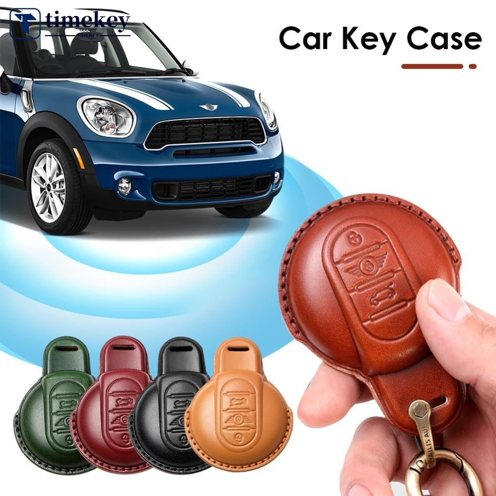 TIMEKEY Imported Cow Leather Car Key Case Cover for BMW MINI COOPER S ...