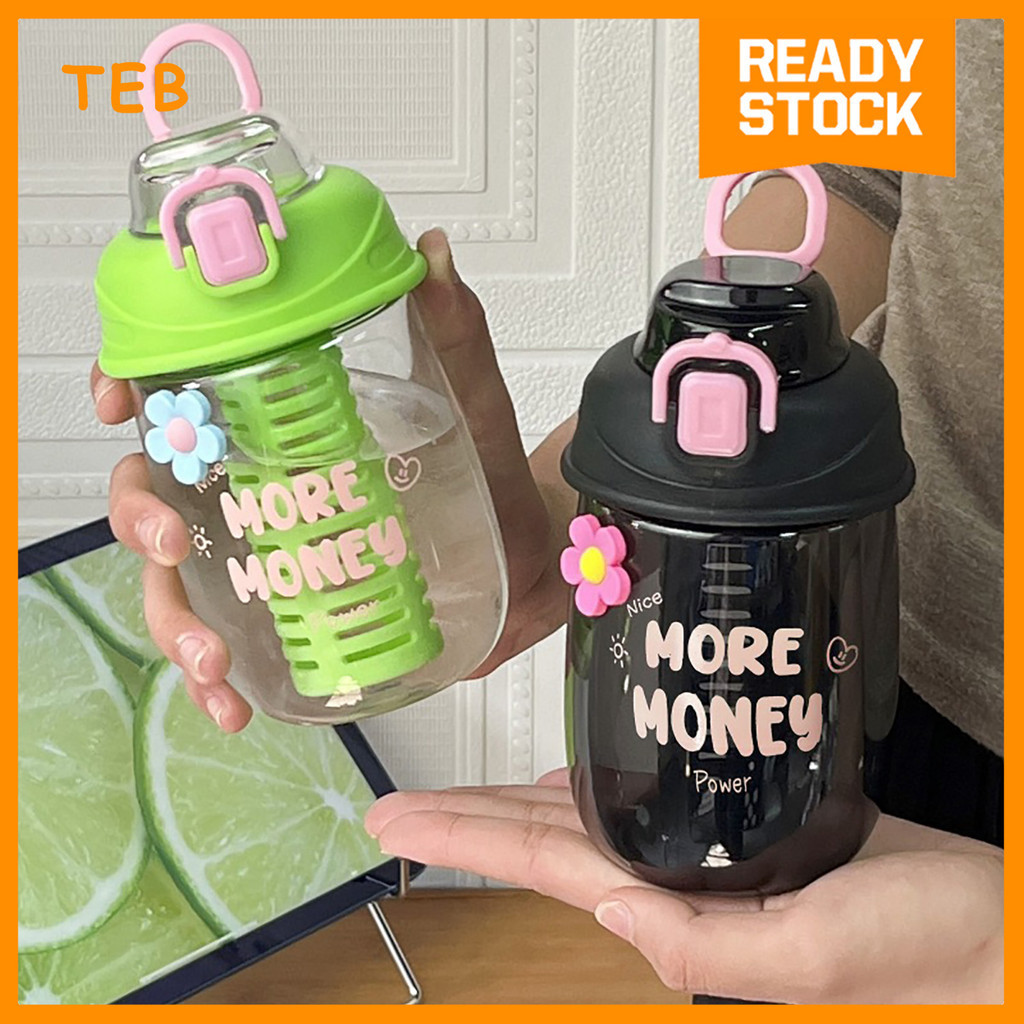 [TEB] 500ml Water Bottle Press Button Durable Water Bottles For Girls ...