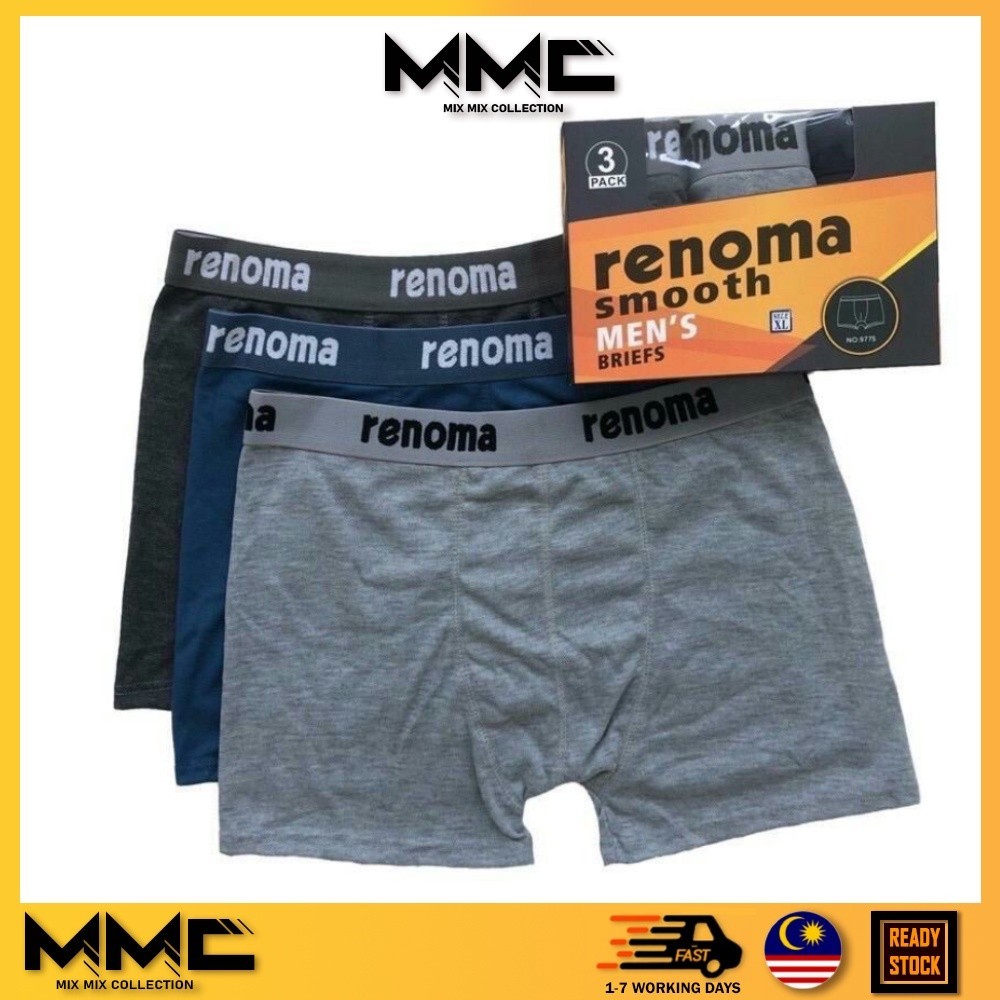 MMC_Termurah Borong RENOMA MEN BOXER 3 pcs IN 1 BOX MEN UNDERWEAR ...