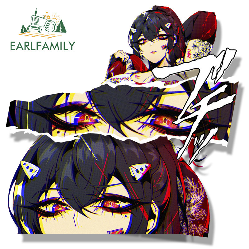 EARLFAMILY 13cm Gyaru Ashiro Mina Fanart Car Sticker Tattoo Girl Chibi ...