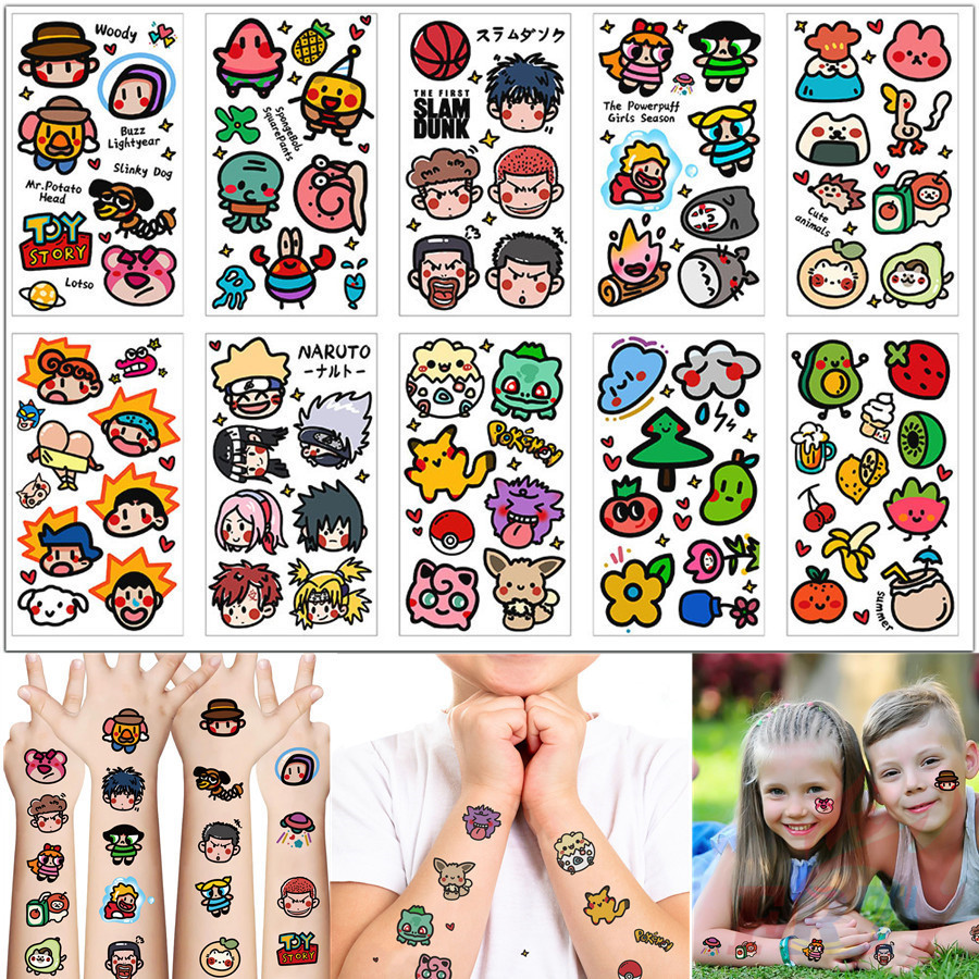 10Sheets/Set The Powerpuff Girls / Totoro / Crayon Shin-chan - Q Cartoon Characters Mixed ...