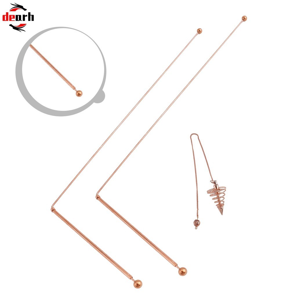 [dearheart 0801] 2 Sticks Detector Rod Copper Probe For Water Treasure ...