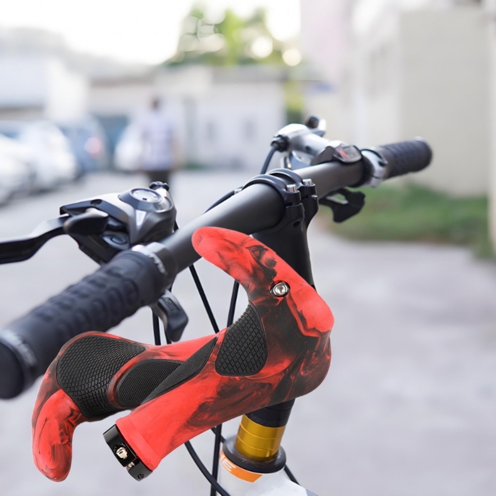 Soft and Comfortable TPR Bicycle Grips Bionic Shock Absorption for a ...