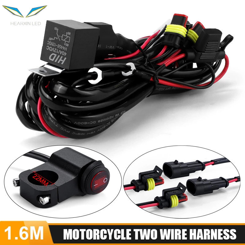 1set Wiring Harness for Led motorcycle headlights spotlight Wire Cable ...
