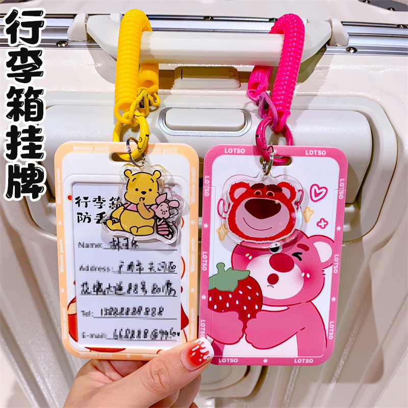 Pvc Spring Rope Cartoon Luggage Tag Luggage Tag Anti-Lost Check-In Tag ...