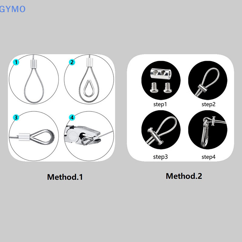 [cxGYMO] Cable Kit 6/10m/20m/30m 2mm Stainless Steel Wire Rope PVC Coated For Climbing Plants ...