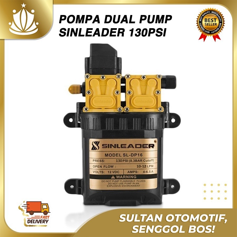 Dc Pump 12V Double Pump JET 130PSI SINLEADER SL-DP16 Original Quality | Shopee Malaysia