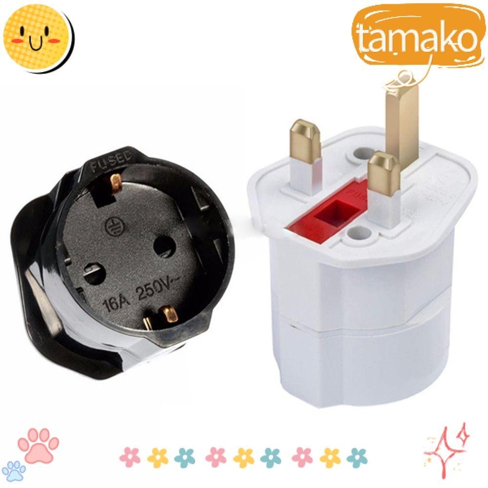 TAMAKO European To English Plug, ABS Housing Copper Conductor German To ...