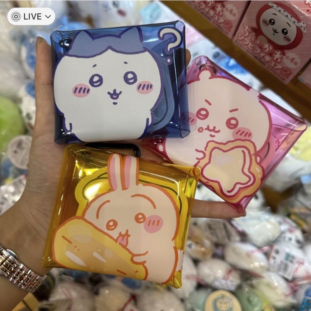 GaLiCiCi Chiikawa Cute Earphone Bag/Hachiware Usagi Transparent Key ...