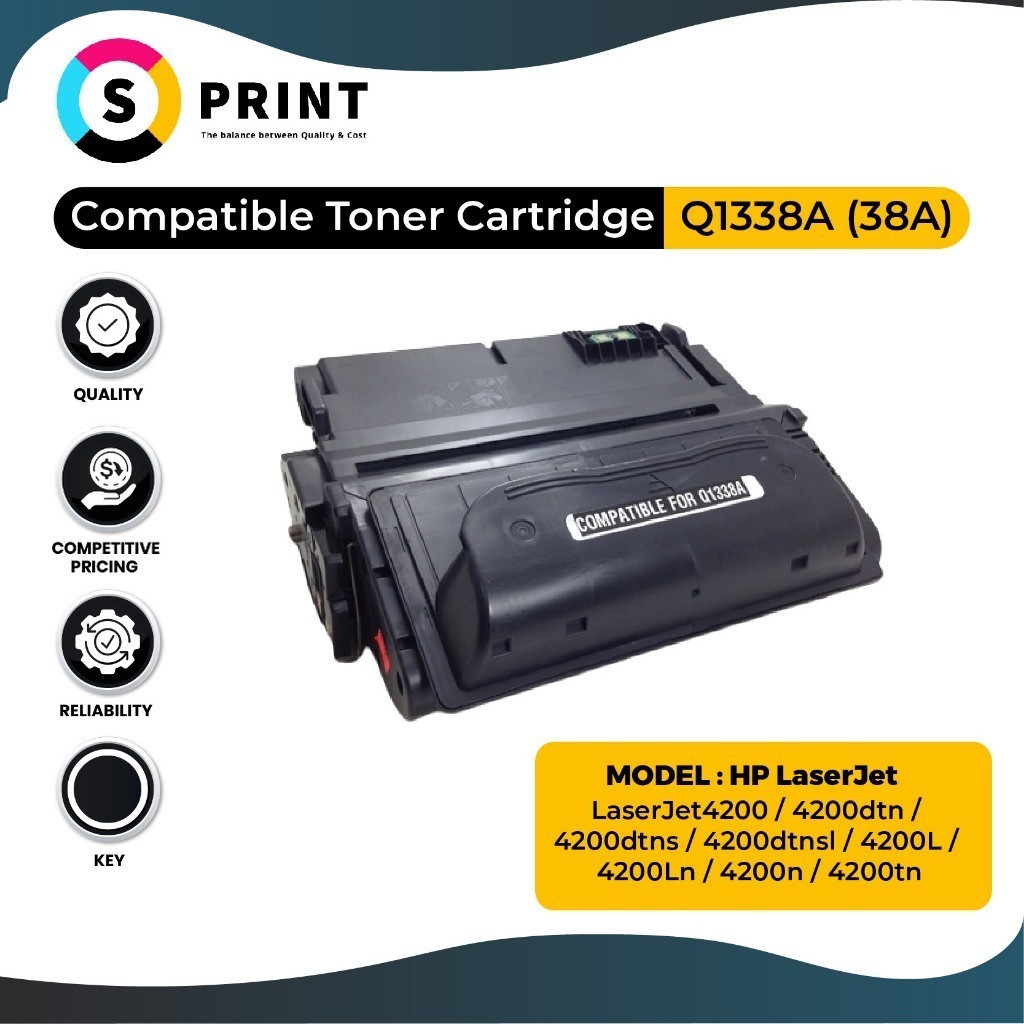 HP Q1338A 38A Compatible Black LaserJet Toner Cartridge for HP LaserJet ...