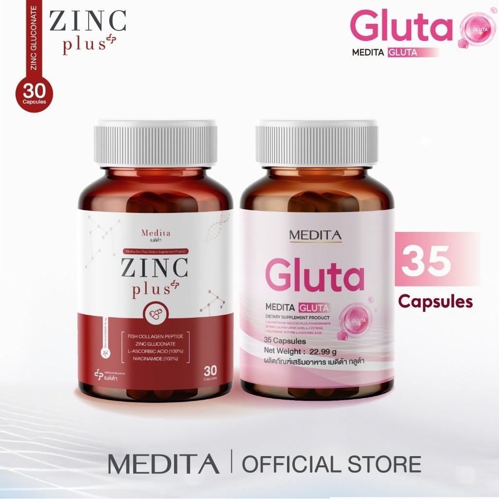 Save Dok In Live 100.- [2 Jars] Medita Zinc Plus Capsules 30 + Medica ...