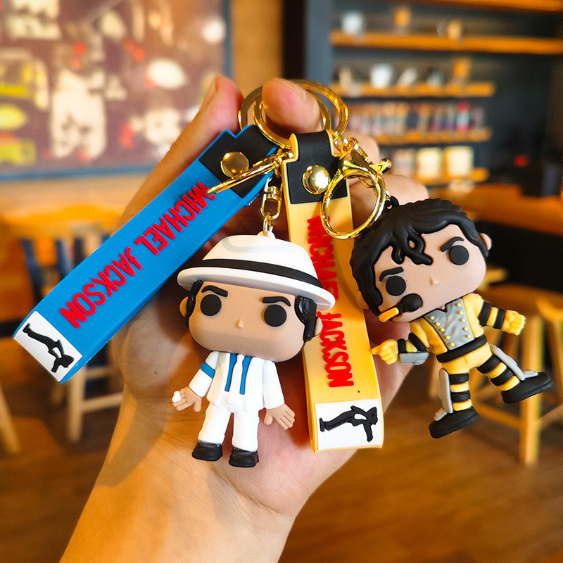 Michael Jackson Keychain Music Idol Claw Machine Keychain Holiday Gifts ...