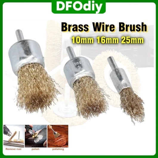 DFOdiy Brass Wire Brush Tembaga Brass Shank Rotary Grinder Tools Drill ...
