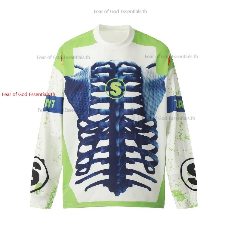 Saint Skull Full Print Long Sleeve Vintage Autumn/Winter T-shirt ...