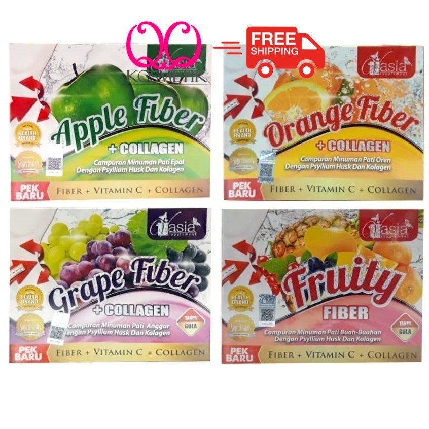 (Free POS) Vasia Apple Fiber Orange Fiber Grape Fiber Fruity Fiber Collagen 10s Appleslym ...