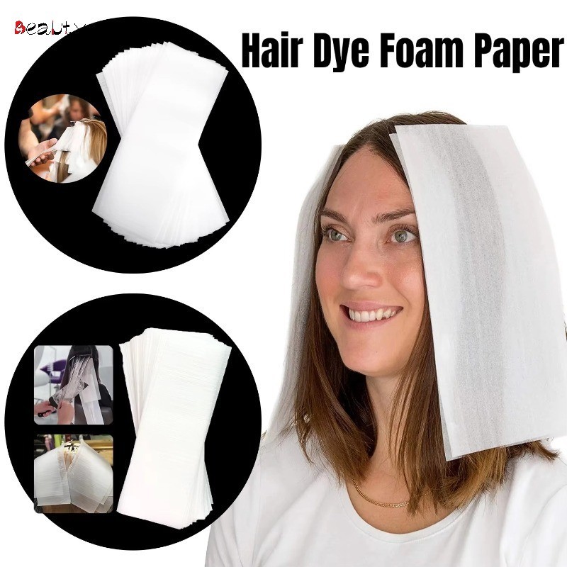 50Pcs Hair Dye Foam Paper Disposable Highlight Dyeing Coloring ...