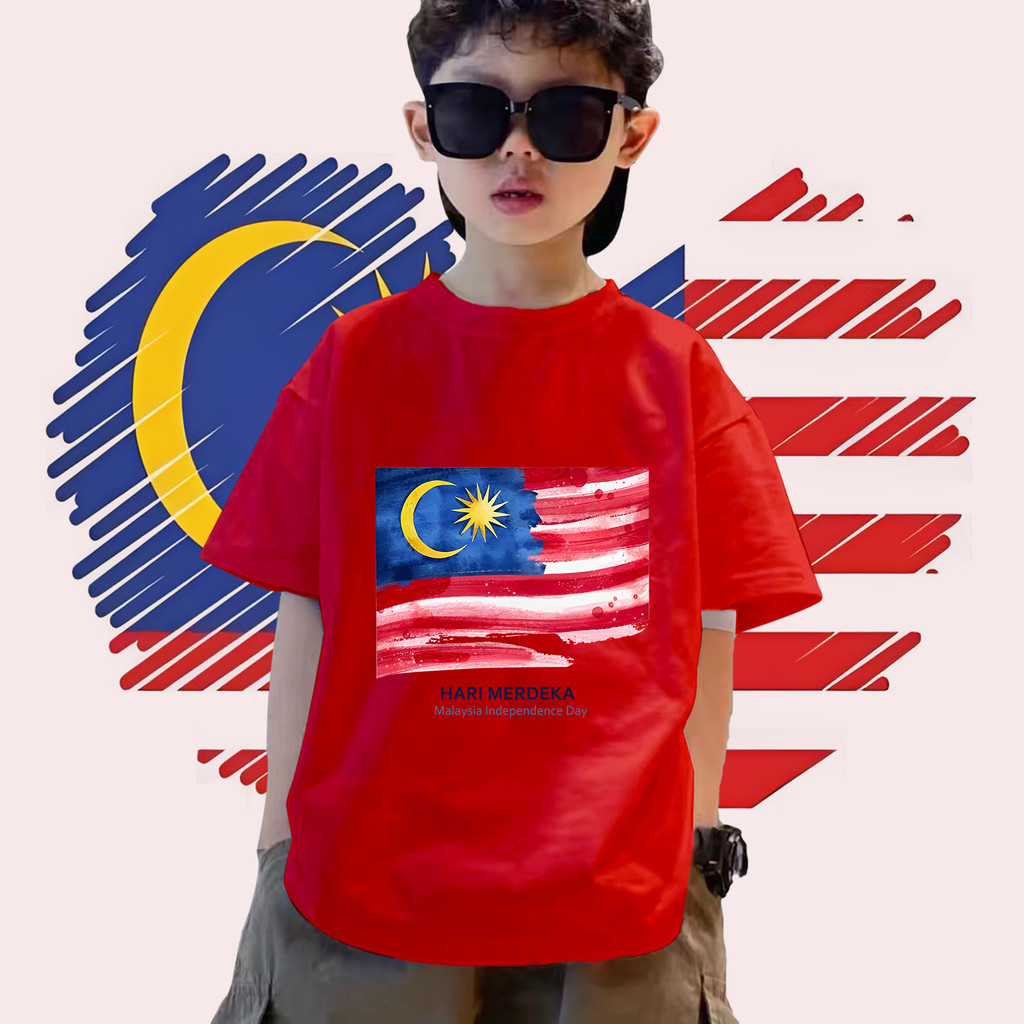 New Hari Merdeka Independdenc Day Round Neck Premium Cotton 100% Baju-T ...