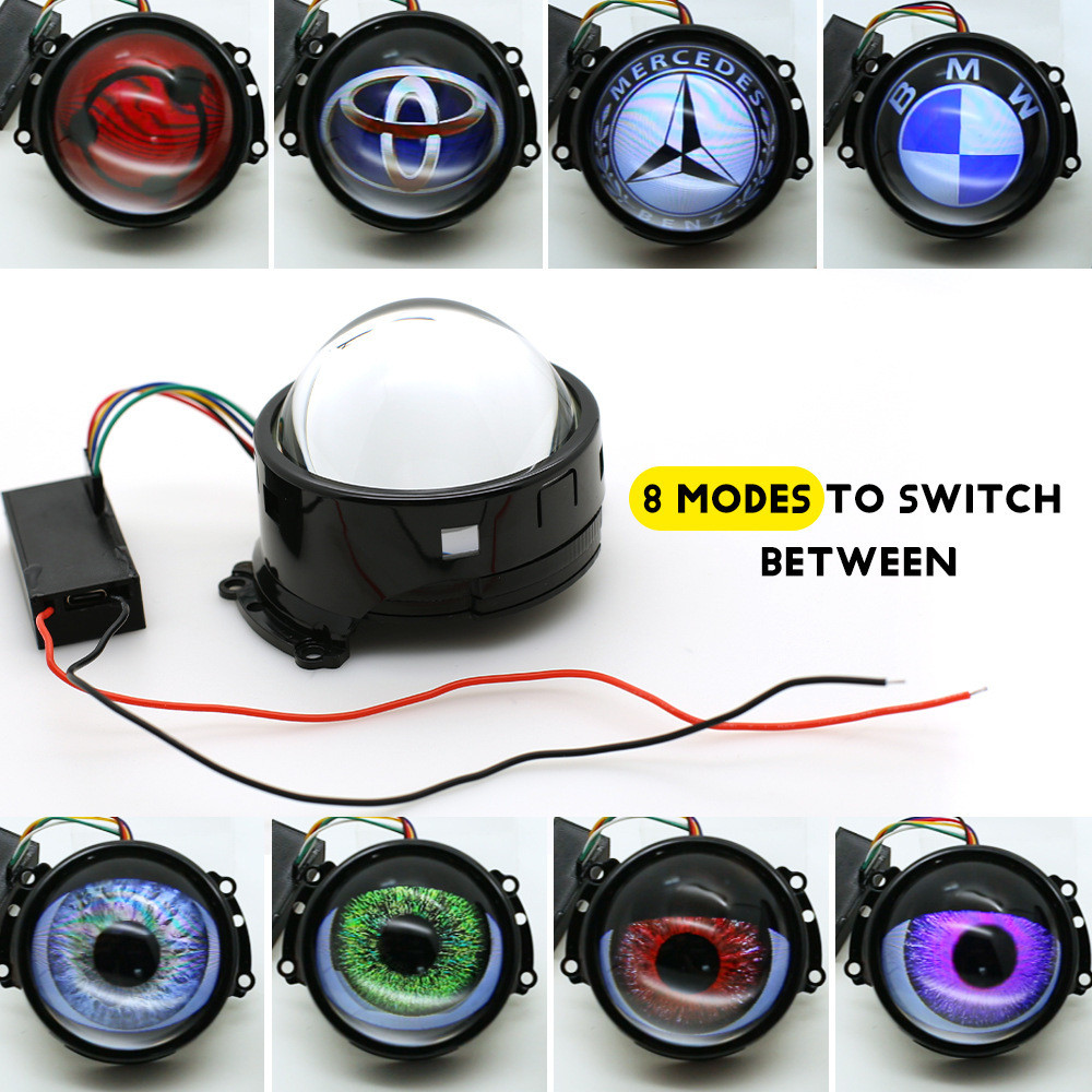 Car Expression Light Devil Eye Lens Light Stereo Car Eye Light ...