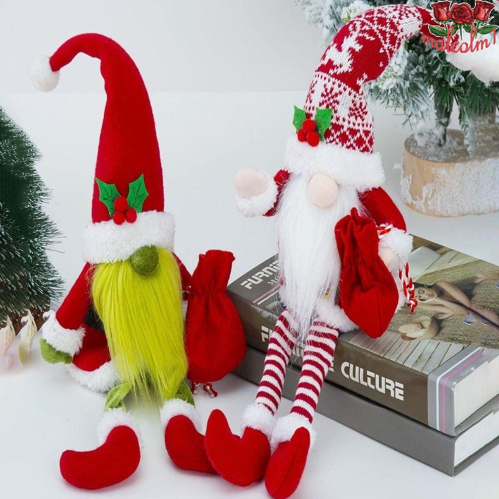 MALCOLM1 Christmas Faceless Dwarf Doll, Cartoon with Full Beard Sitting ...
