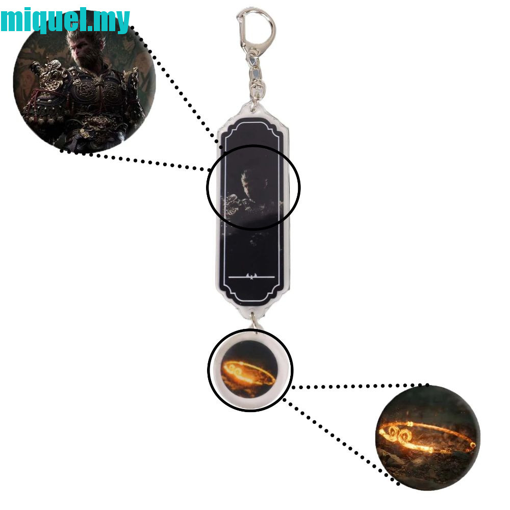 MIQUEL WuKong Figure Keychain, Black Myth Wukong Gold Band Acrylic ...