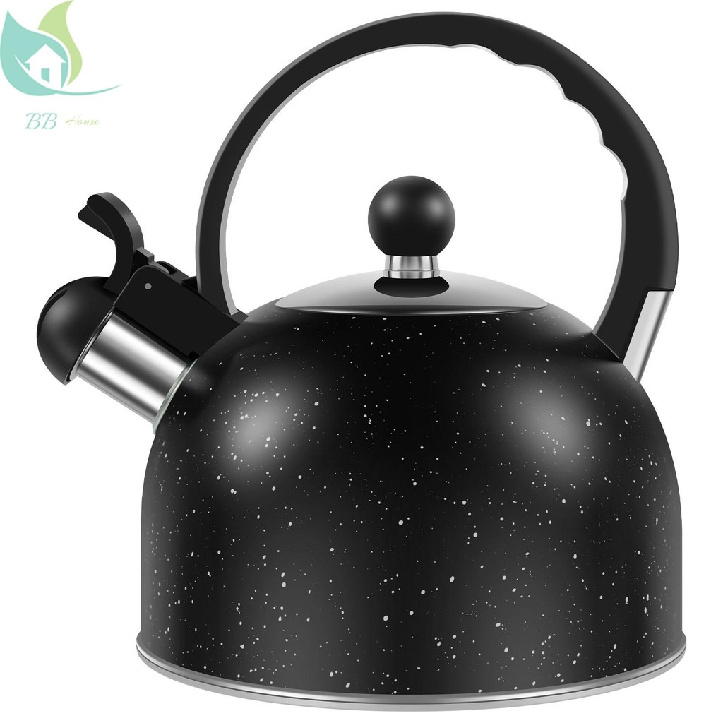 Whistling Kettle with Ergonomic Handle 2L Stove Top Kettle Stainless ...
