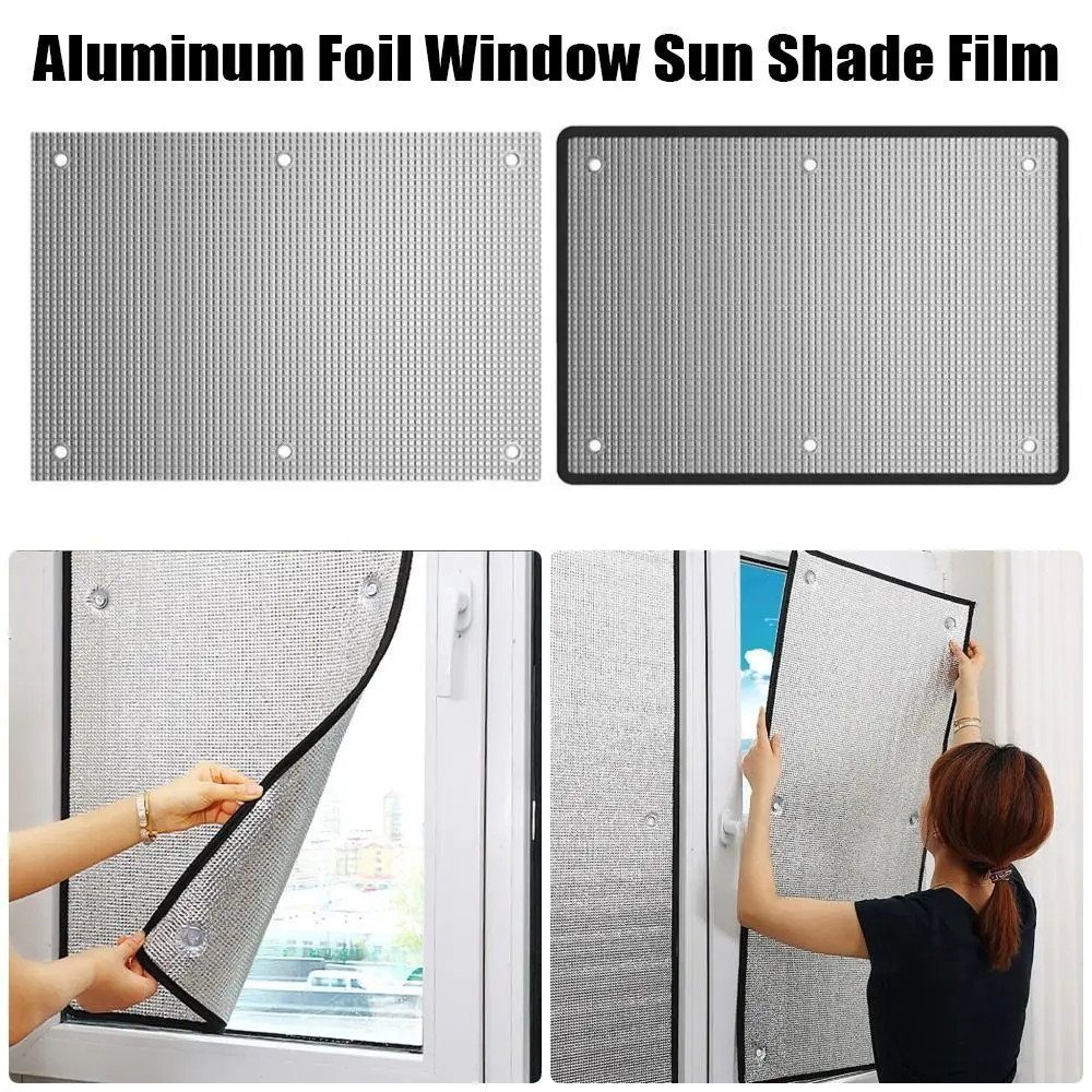 Blackout Aluminum Foil Window Sun Vsor with Suction Cup Double Layer ...