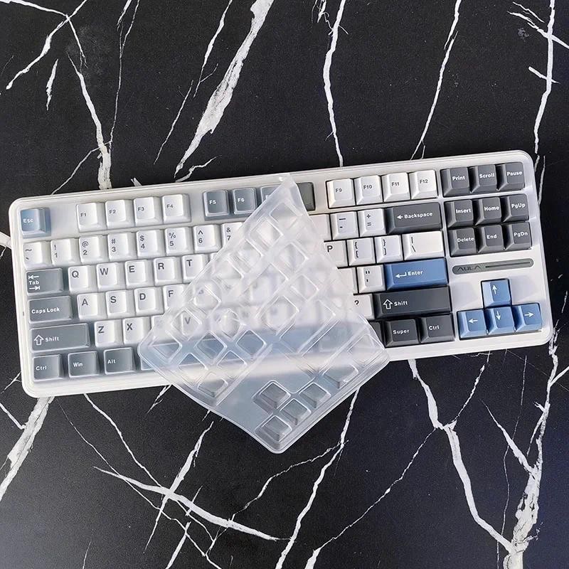 Transparent Clear Silicone Keyboard Cover Film Protector For Aula F87 ...