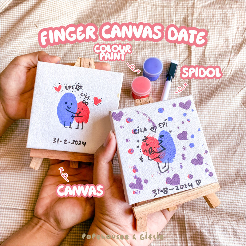 Finger CANVAS DATE SET CHILDREN'S THEME BOYFRIEND HAMPERS GIFT COUPLE ...