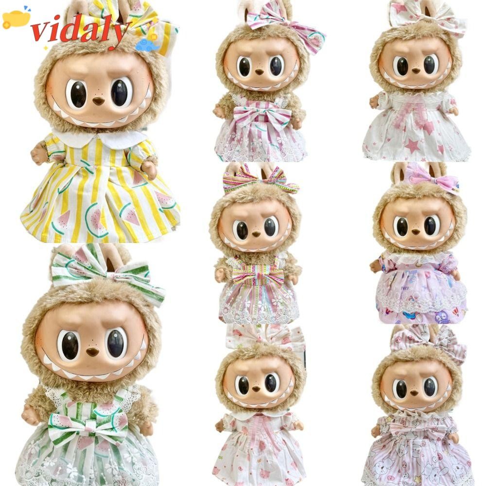 VIDALY Labubu Dress, Christmas Scarf Replacement Labubu Skirts Suit ...