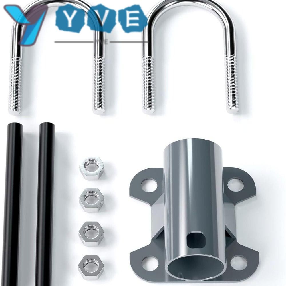 YVE RV Pole Mount, Metal Adjustable Pipe Adapter, Compatible Easy to ...