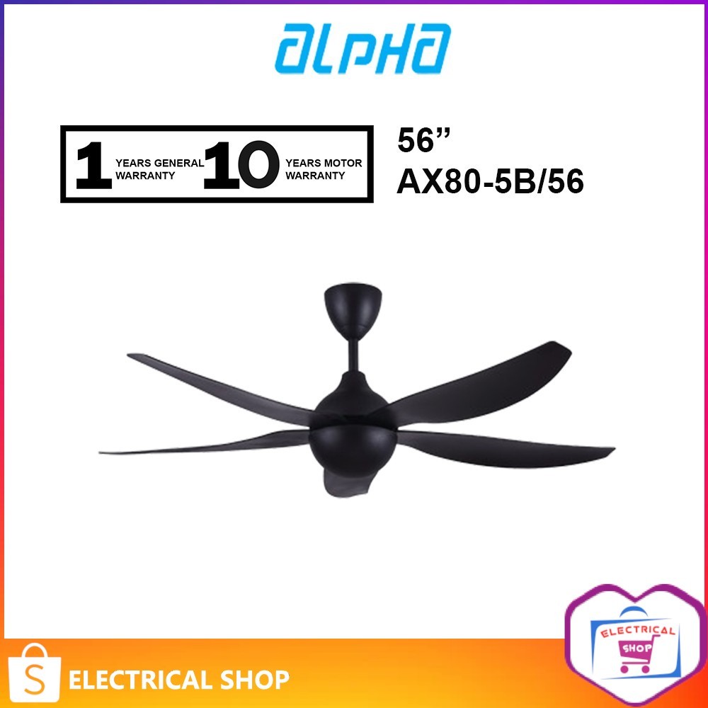Alpha 56'' AX80-5B/56 Matt Black DC Motor AX80 5B56 / Cosa 699 Remote ...