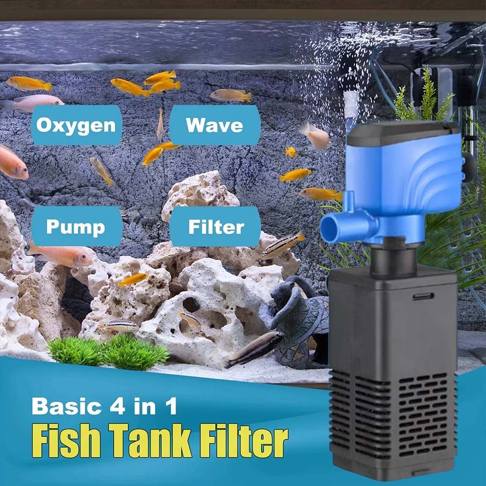 3 in 1 Internal Aquarium Filter Pump Submersible Fish Tank Water Pump ...