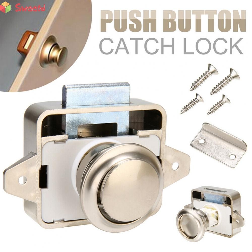 Button Catch Lock 15mm-18mm Nickel Simple Installation Replaceable Lock ...
