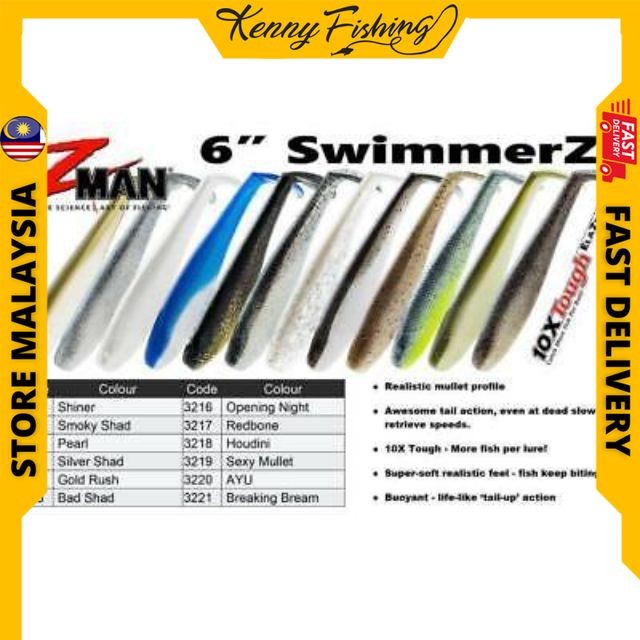 Original Zman SwimmerZ 6'' Softplastic Bait Z-man | Shopee Malaysia