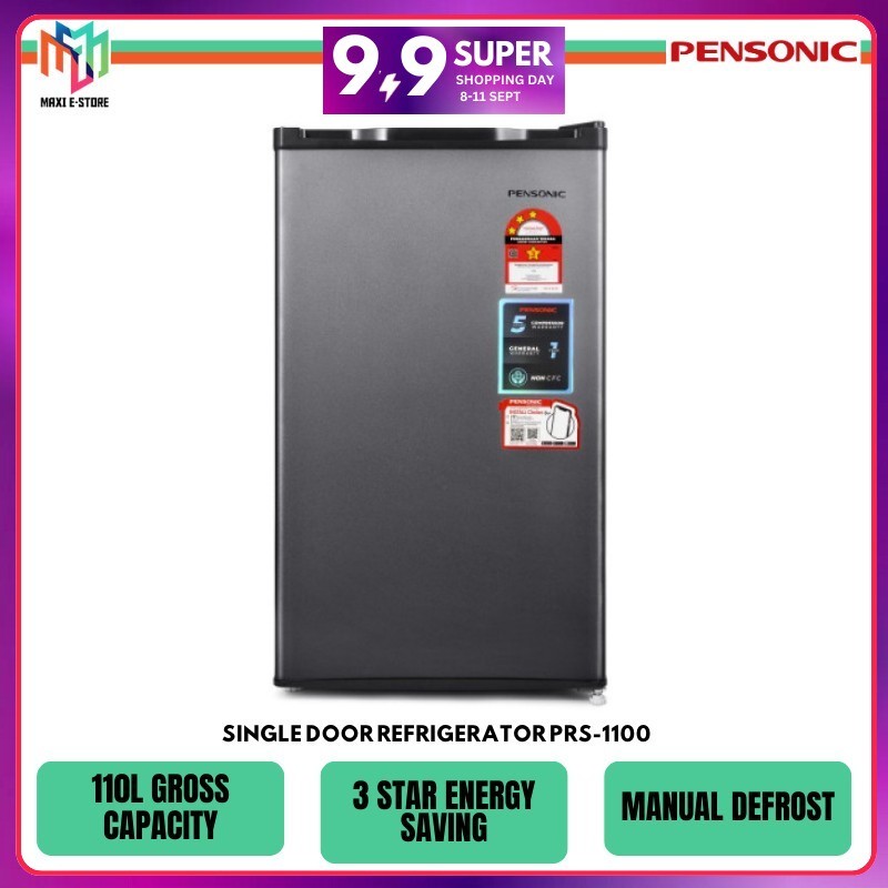 Pensonic PRS-1100 Single Door Refrigerator 110L Mini Fridge Mini Bar ...