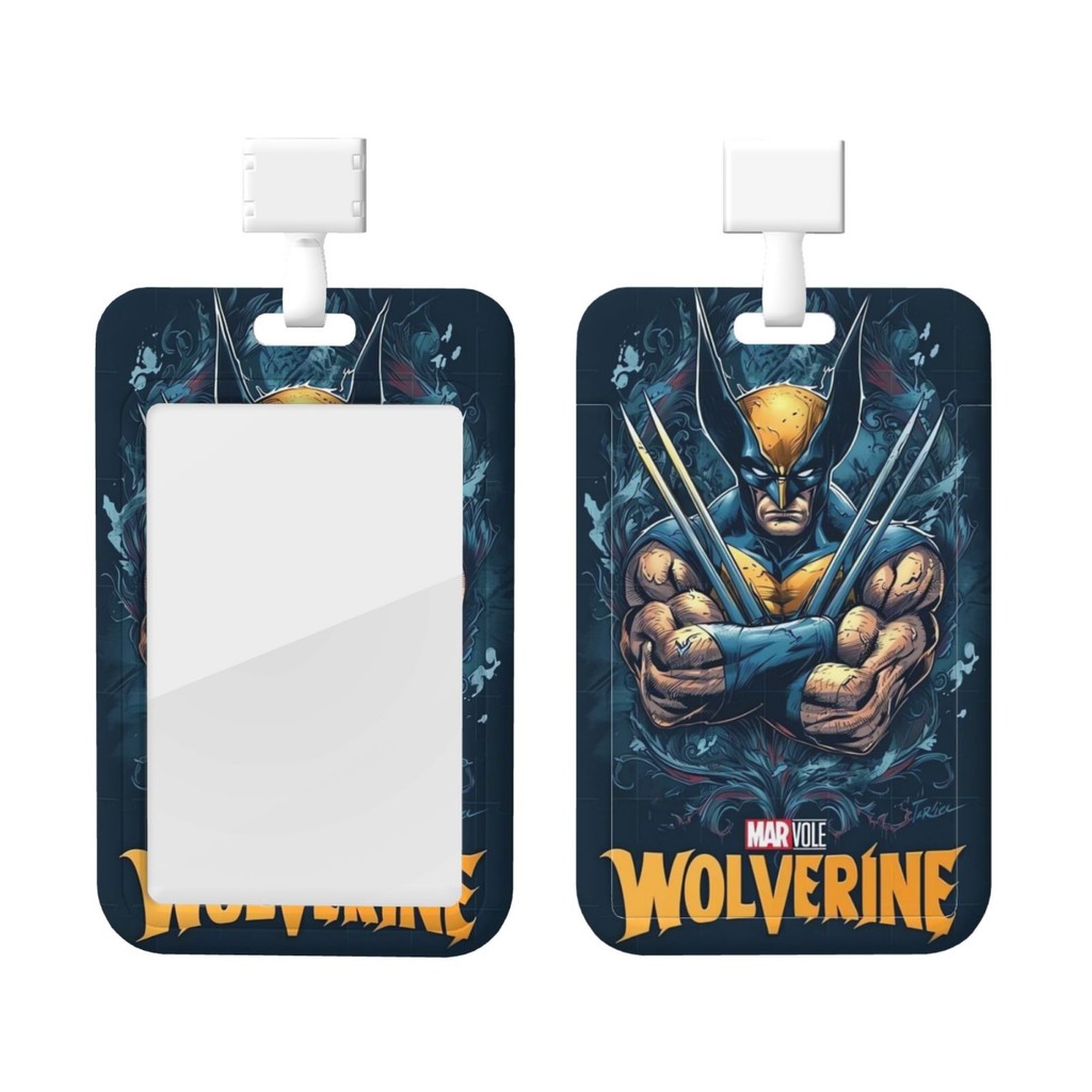 Wolverine Cartoon Cute Employee Work Badge ID Card Holder Vertical ...