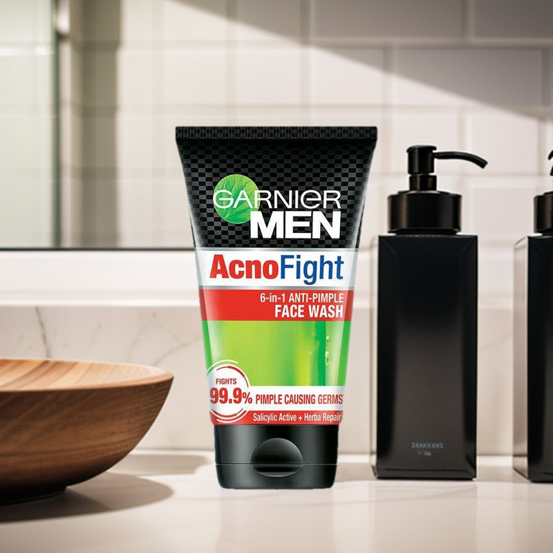 Garnier Acno Fight Anti Pimple Face Wash For Men 100g | Shopee Malaysia