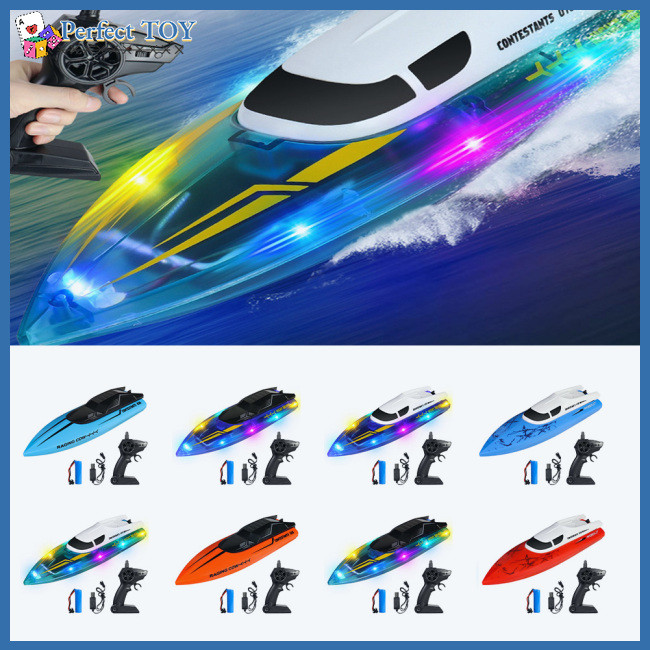 PMR RC Boat For Kids Dual Motor High Speed 2.4G Remote Control Electric ...