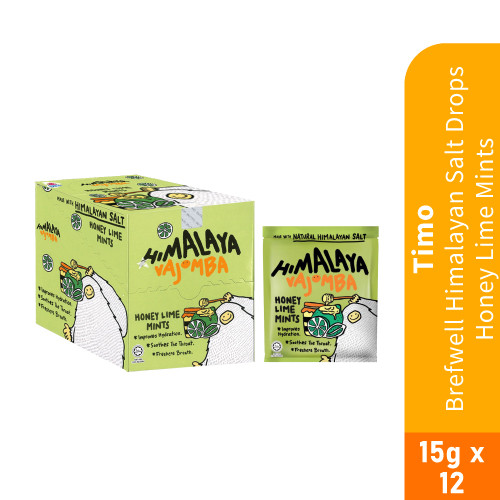 TIMO BREFWELL Himalaya Salt Candy [Honey Lime] (15g 6's x 12), Lemon ...