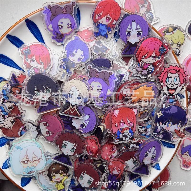 2/4cm Anime Blue Lock Patch Keychain Hair Tie Refrigerator Sticker ...