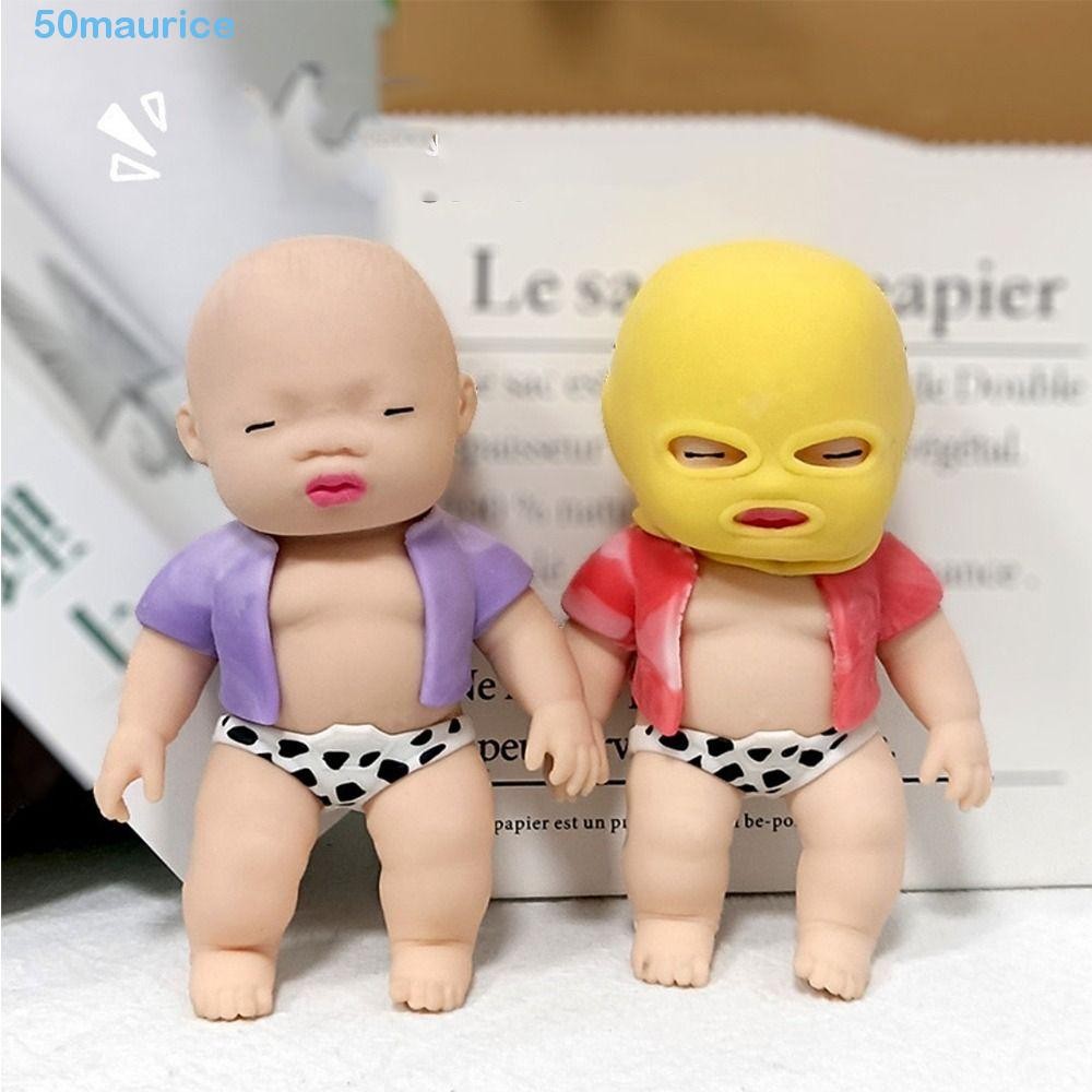 MAURICE Masked Doll Squeeze Toy, TPR Silicone Cartoon Fidget Toy, Cute ...