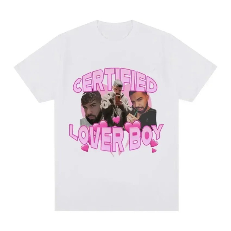 Certified Lover Boy Music Album Cotton T-shirt Funny Drake Meme Pattern ...