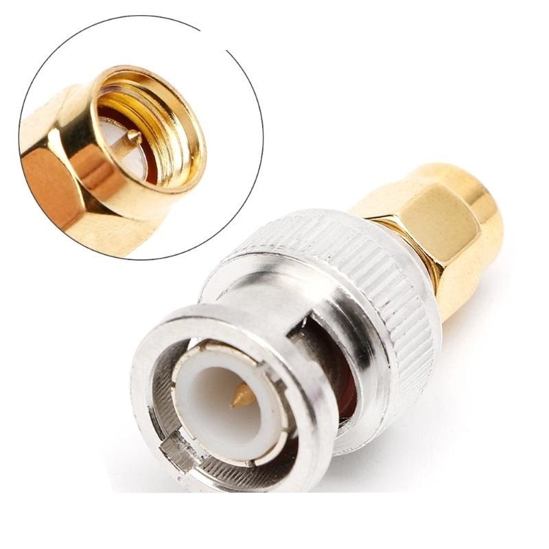 SMA-BNC-JJ RF Coaxial Coax Adapter SMA Male to BNC Male Connector RF Coaxial Adapter | Shopee ...
