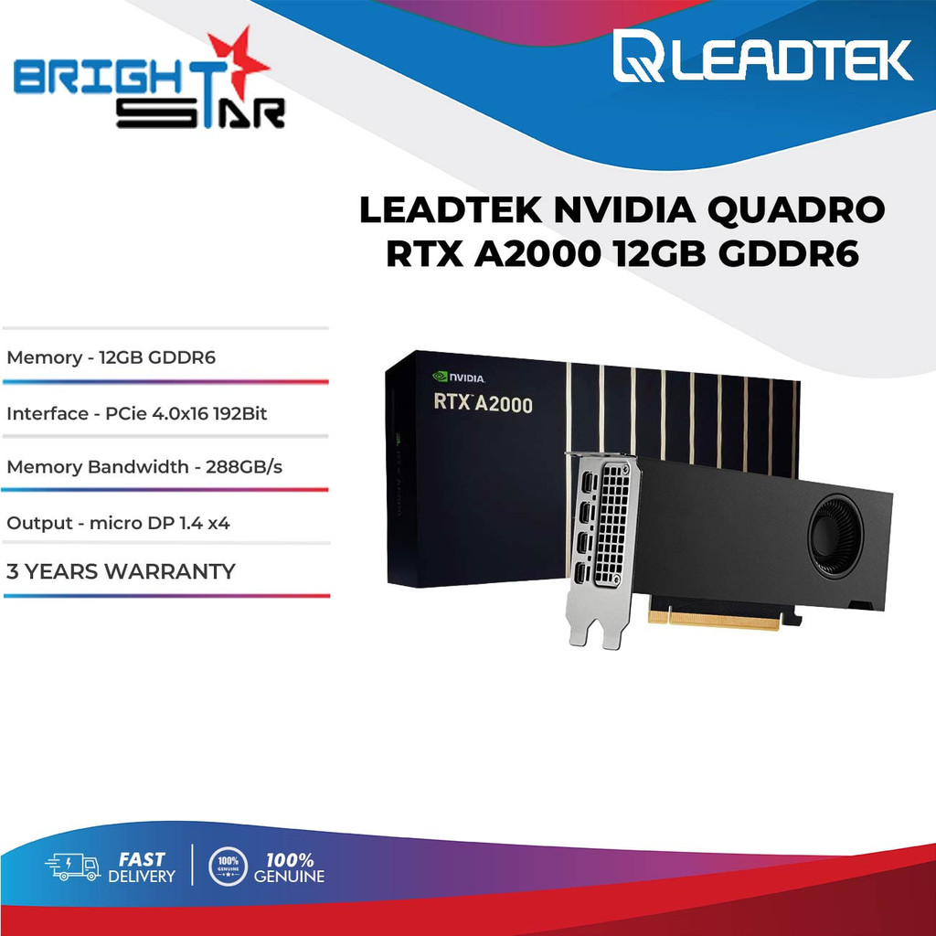 LEADTEK NVIDIA QUADRO RTX A2000 12GB GDDR6 | Shopee Malaysia