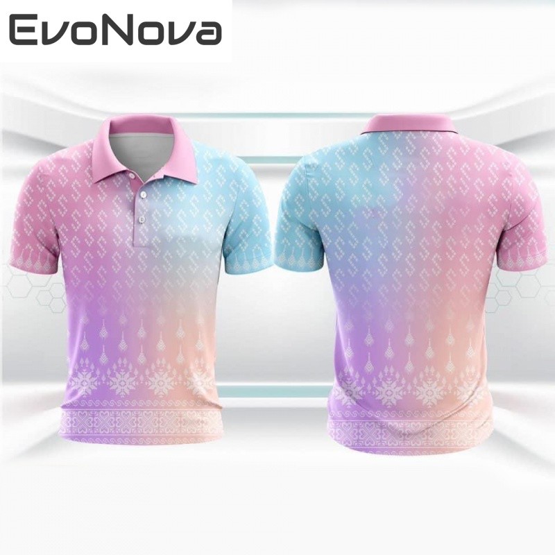 EvoNova New design 3d print polo shirts candy colours gradient and ...
