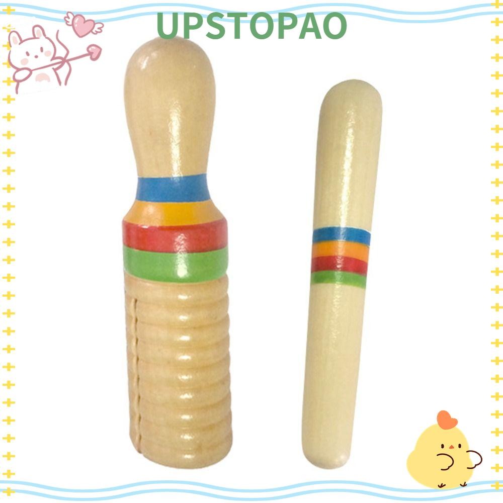 UPSTOPAO Thread Frog Drum, Musical Toy Solid Wood Single Ringing Drum ...