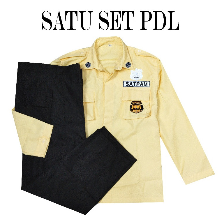 Sragam Latest yellow pdl pdh security guard uniform | Shopee Malaysia