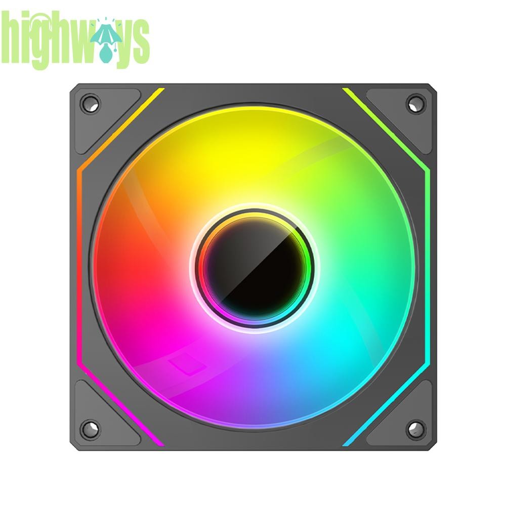 12cm ARGB 5V 3Pin 4 Pin PWM Silent Computer Cooler Fan Infinity Mirror ...